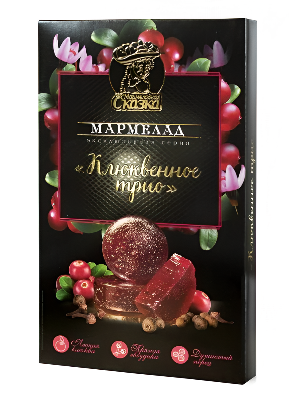 Мармелад Мармеладная Сказка "Клюквенное трио" лесная клюква, гвоздика, душистый перец 170гр.