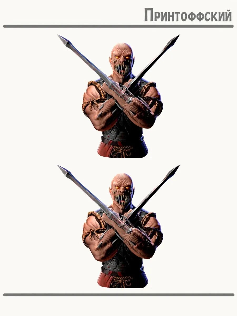 Термонаклейка Барака Mortal Kombat