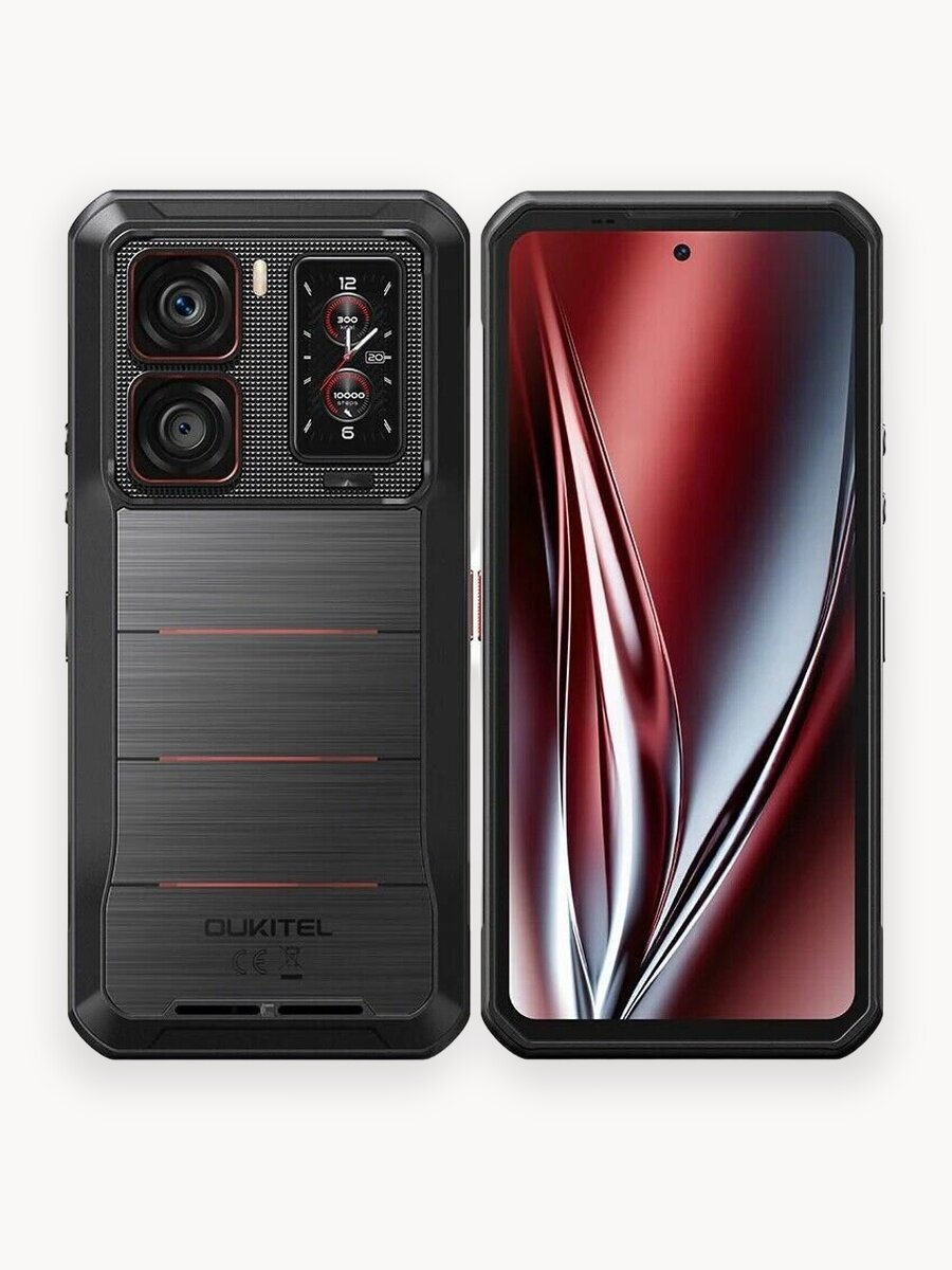 Смартфон OUKITEL WP300 12/512Gb, 16000 мАч, Android 15, Black / Серый металлик