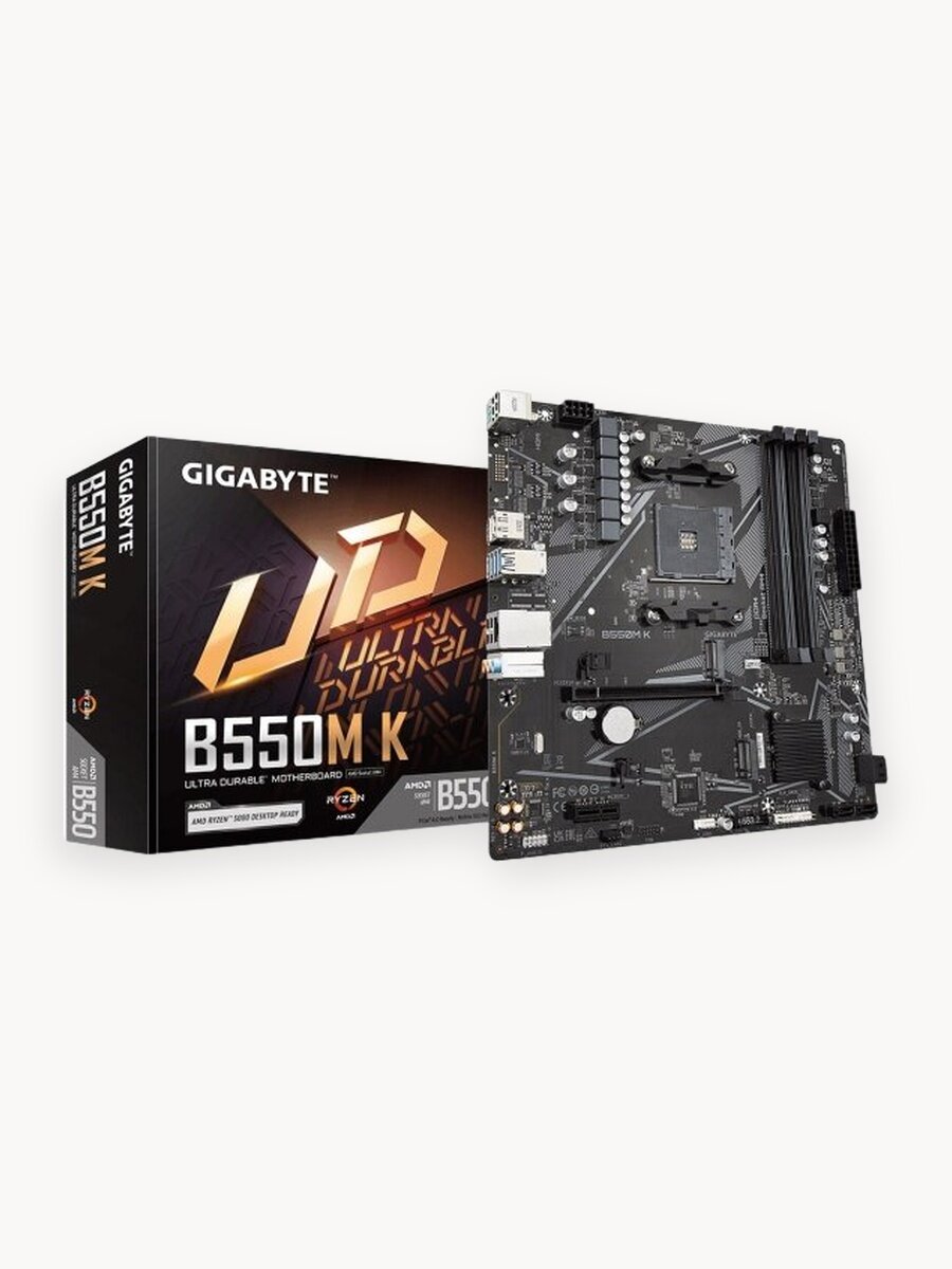 Материнская плата Gigabyte B550M K (AM4, mATX)