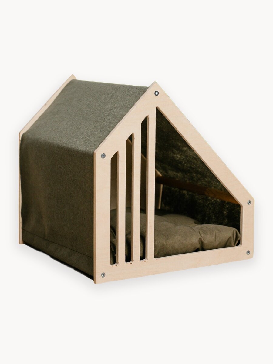 Будка для кошек и собак PetBox Fence Olive