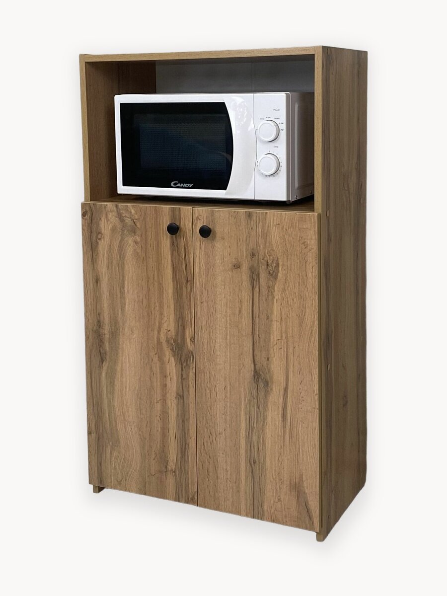 Комод универсальный "Смайл", ЛДСП, бежевый, цвет Дуб Вотан, с полками , с доводчиком, регулируемые опоры 62х34х112см