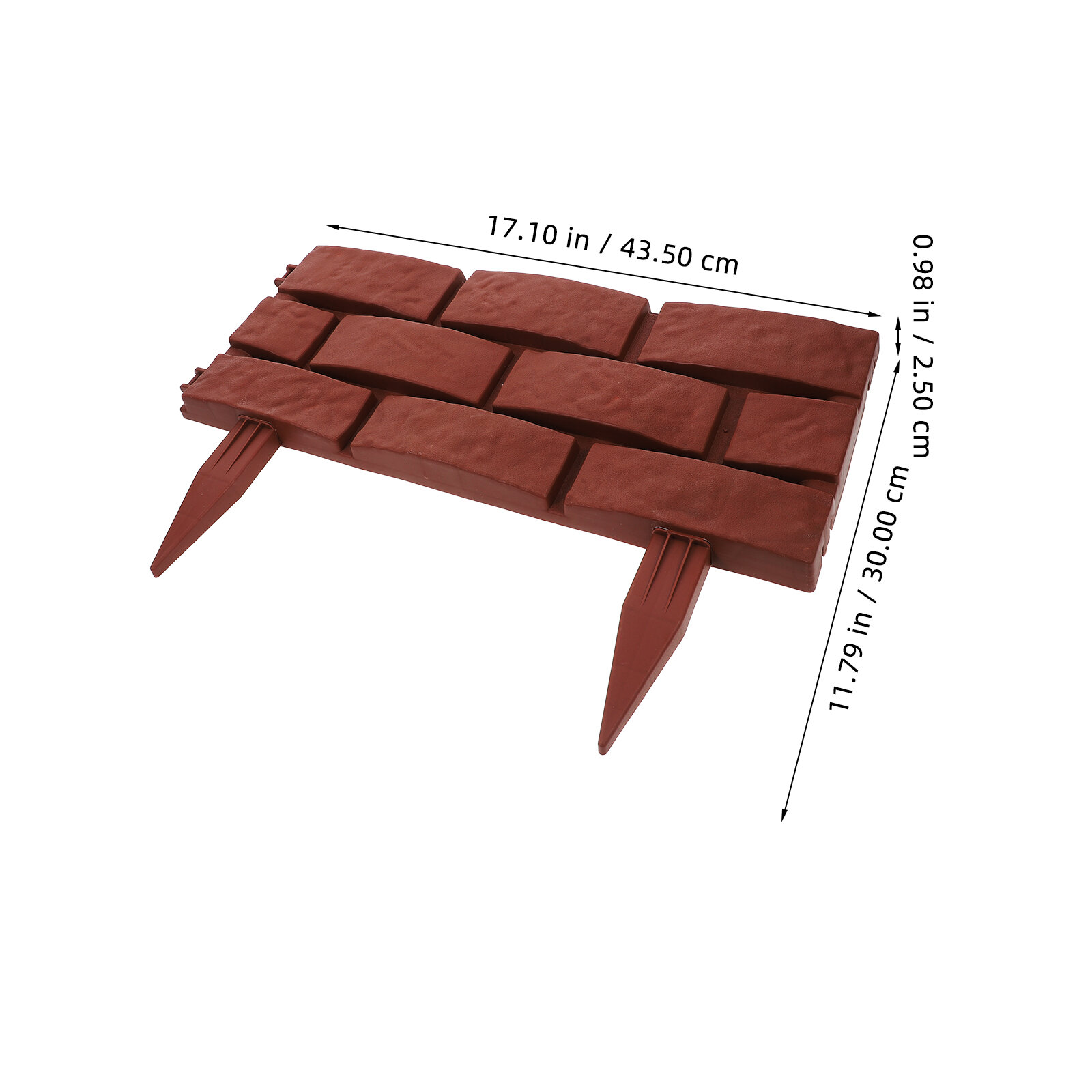 Пластиковый Забор Для Сада 43.50X30.00X2.50Cm Стабильный И Переносной Декоративный Ландшафтный Ограждение