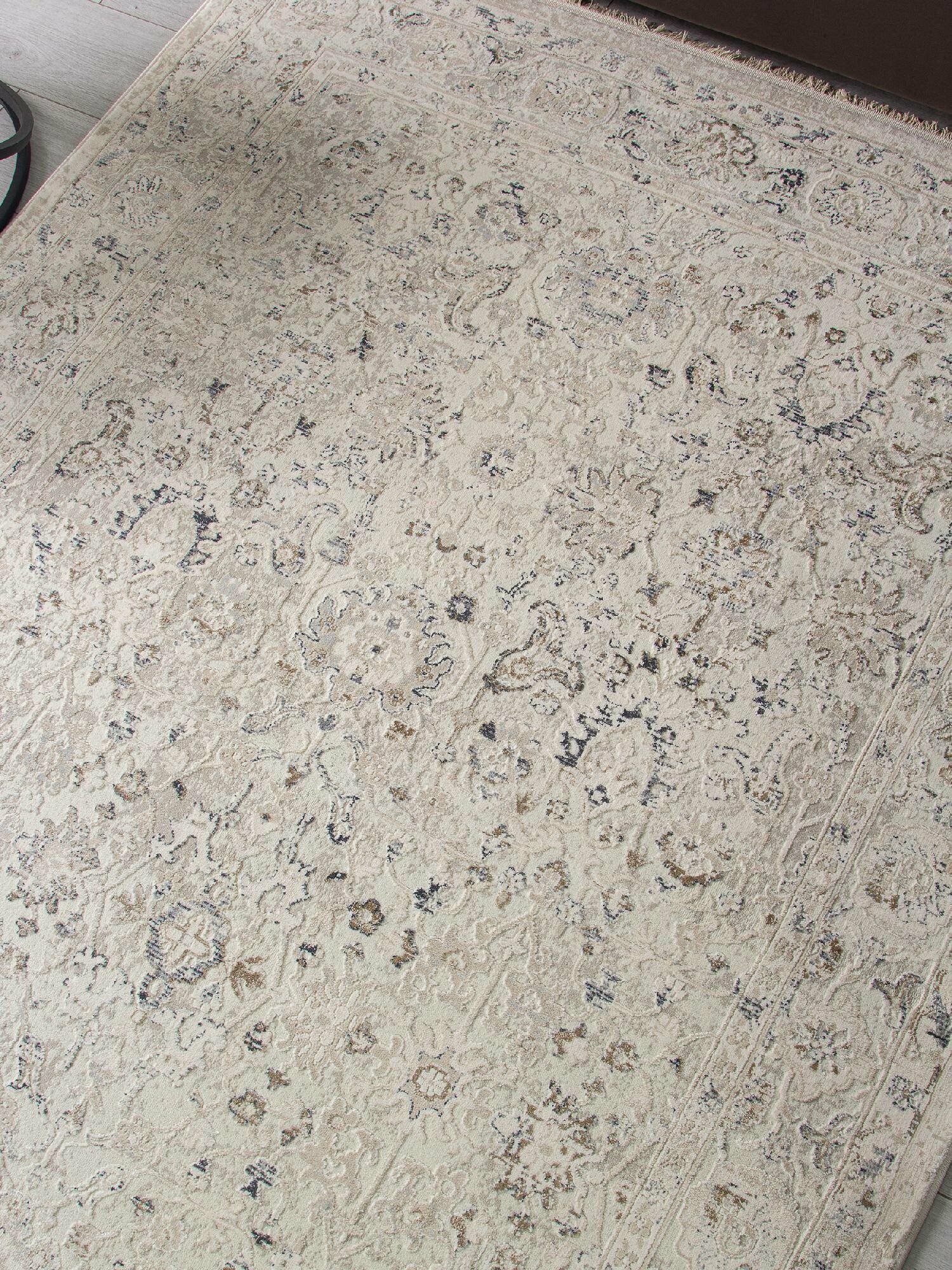 Ковер турецкий на пол в гостиную в спальню 300х500 см бежевый классический ворс 10 мм 409140 Kover-Russia