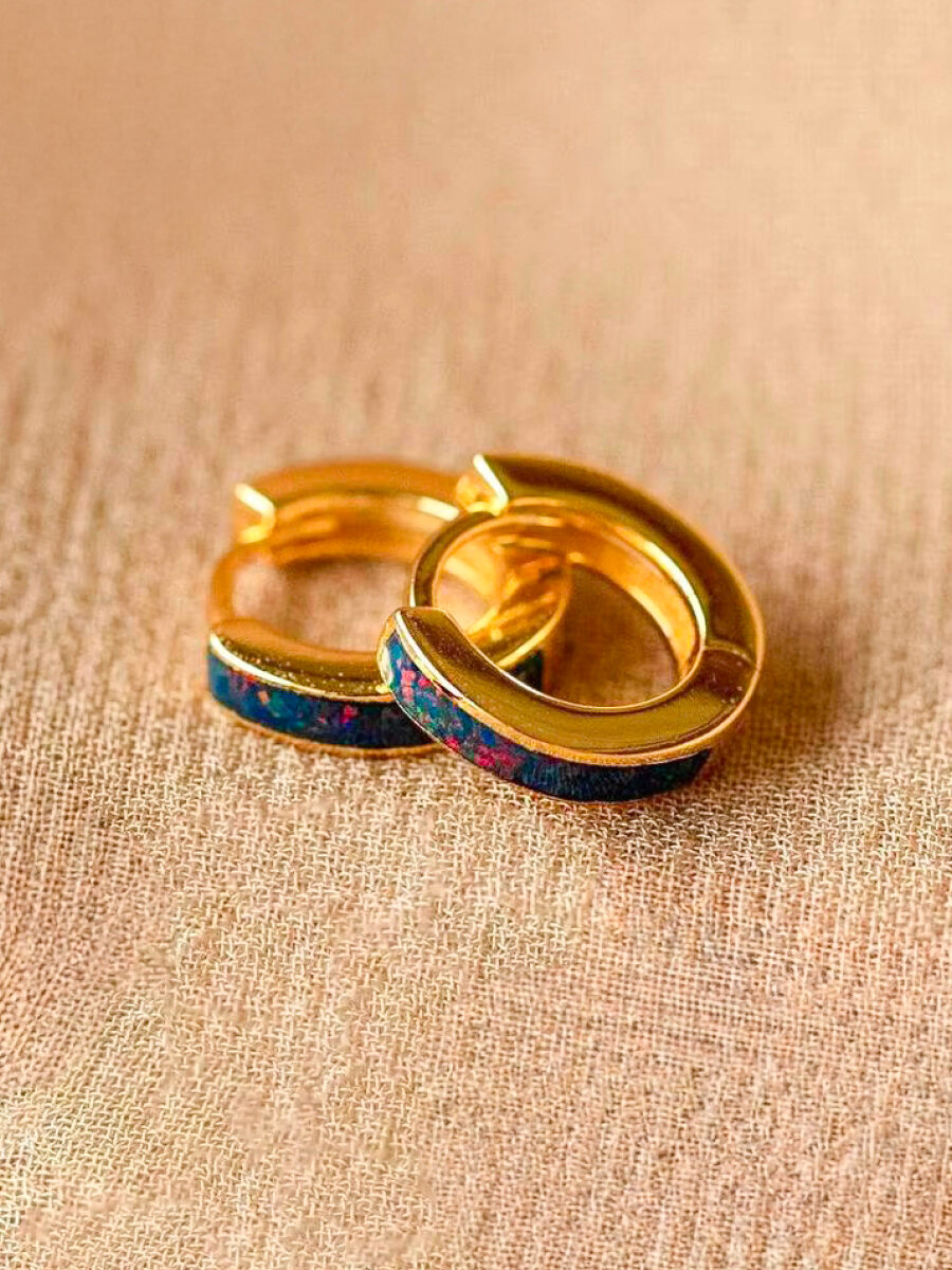 Серьги конго, опал