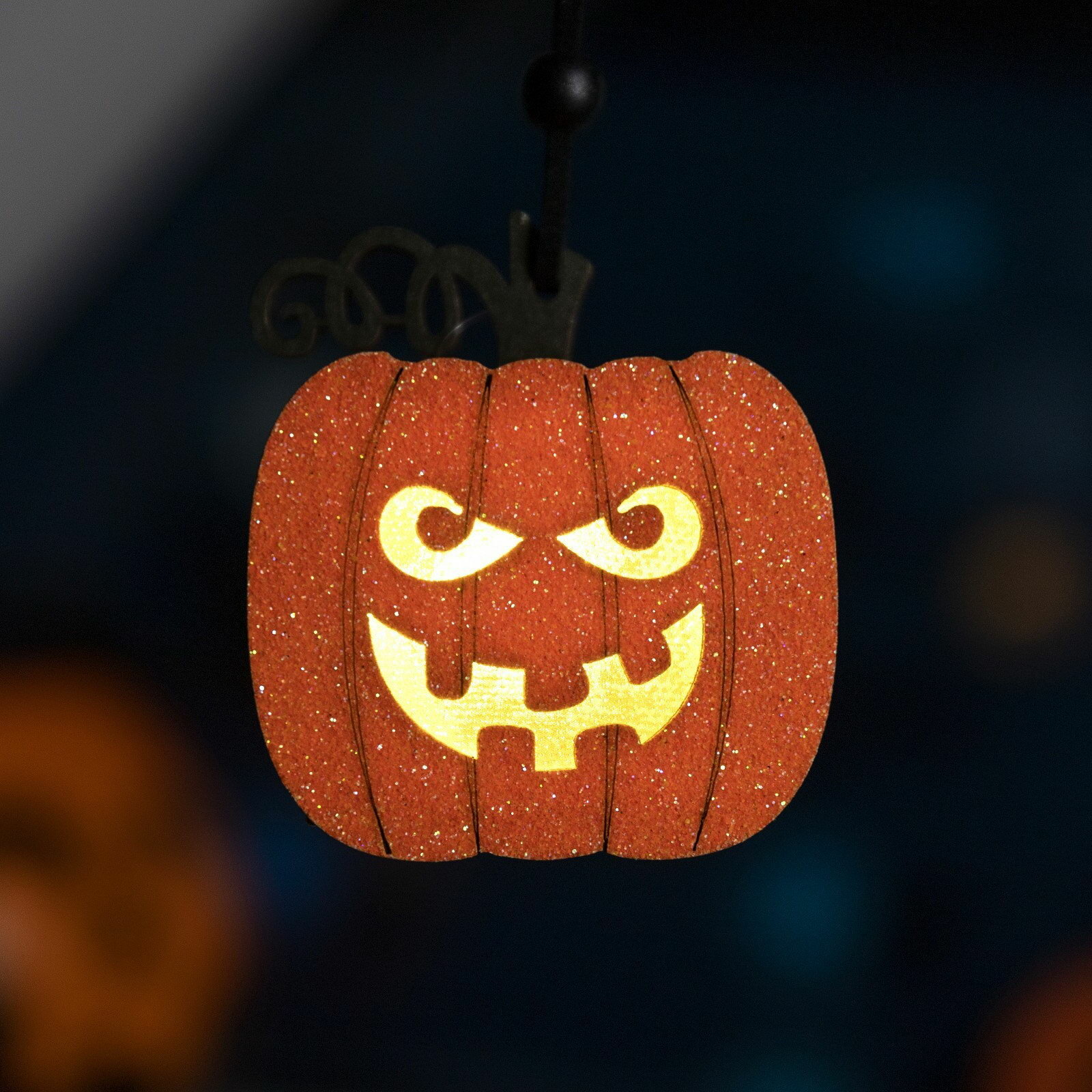 Светодиодная подвеска "Фонарь Джека" 8x5.5x5 см, пластик, батарейки LR1130x3