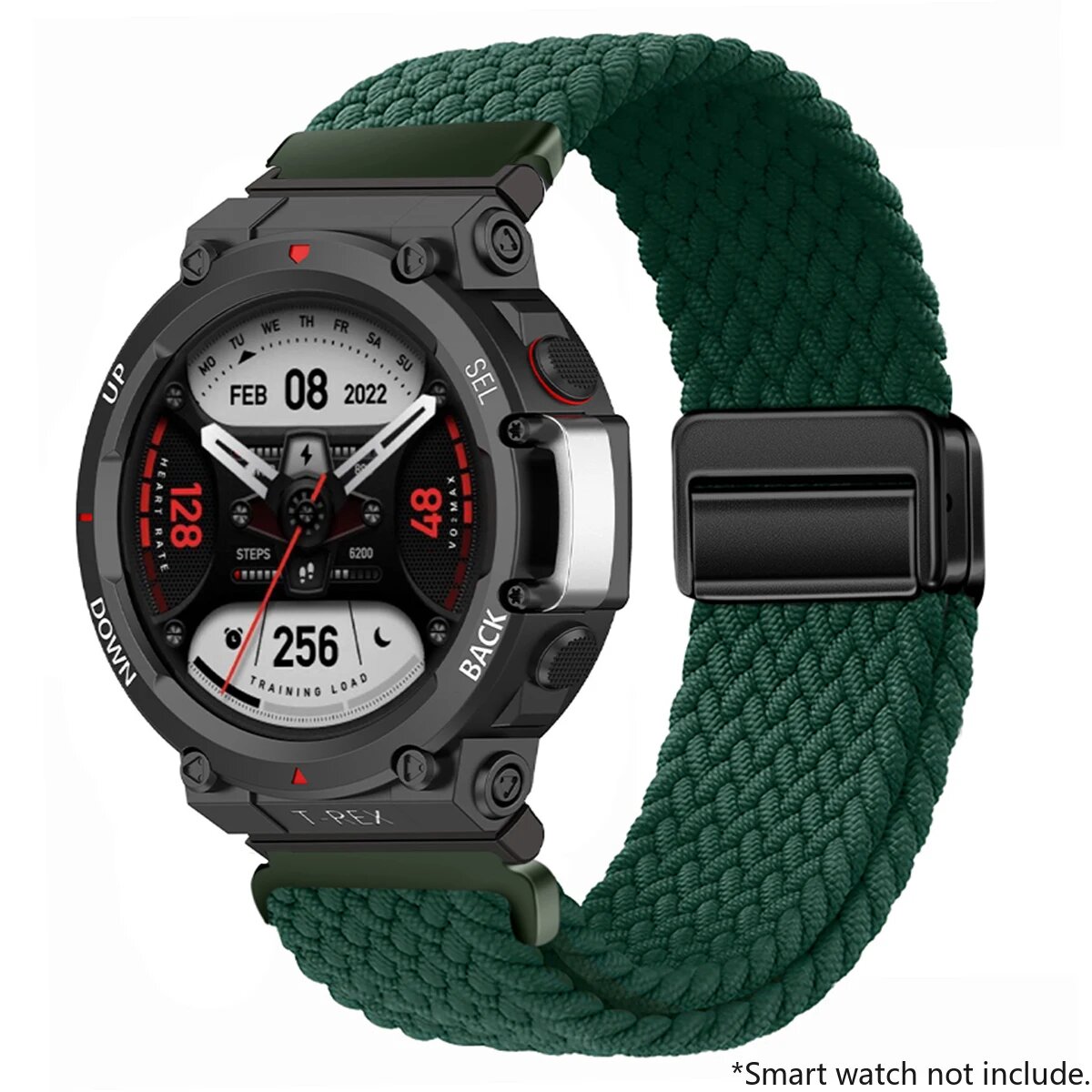 Ремешок на Amazfit T-Rex 2, зеленый, плетеный