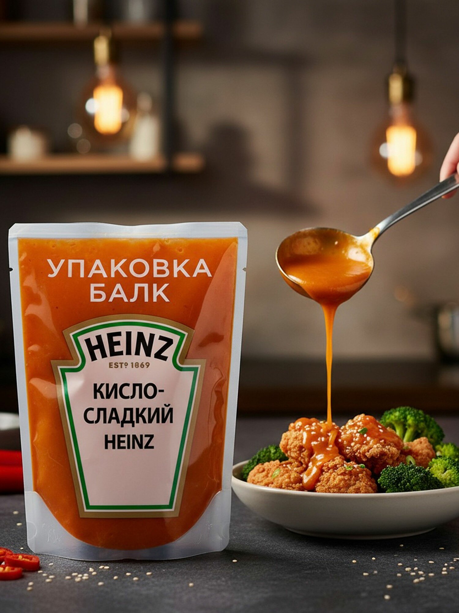 HEINZ (Хайнц) Соус Кисло-Сладкий (балк), 1кг