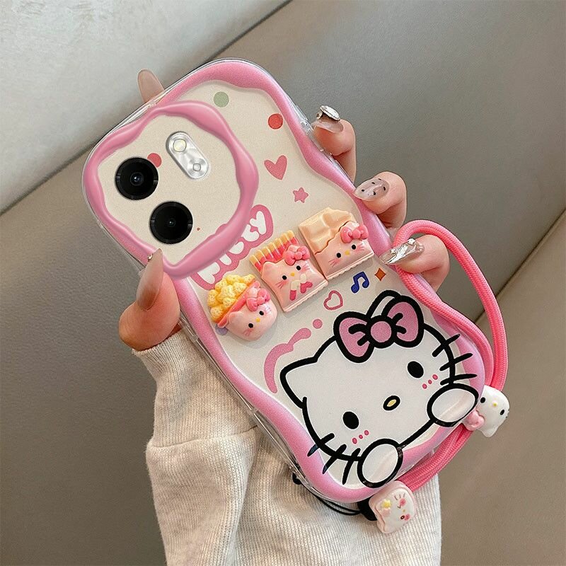 Мобильный телефон с мультяшным рисунком Infinix Smart 9 / hot 50i Милая 3D кукла с силиконовой мягкой крышкой