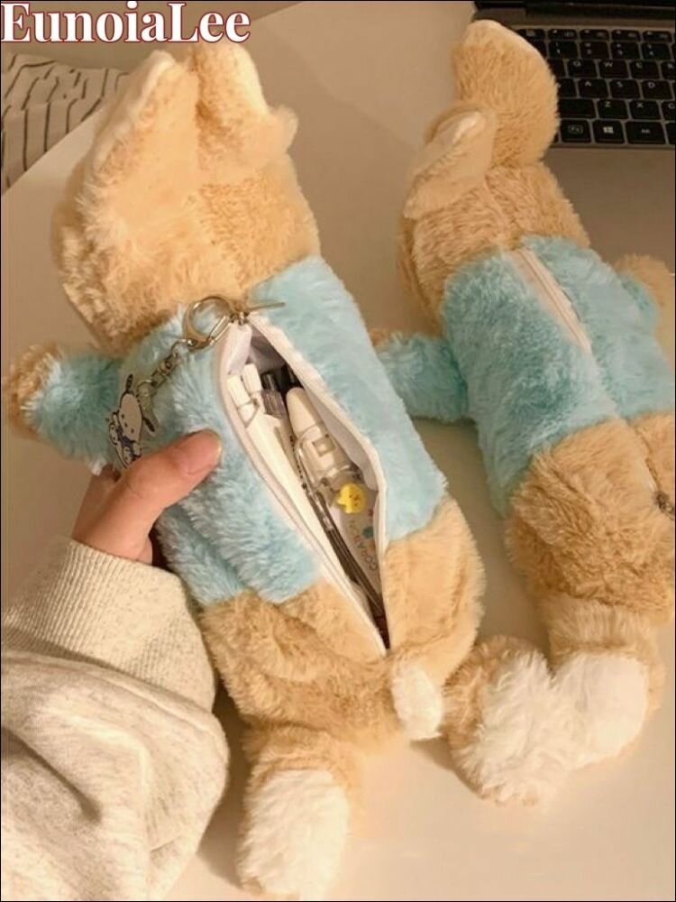 Школьный пенал для девочек, подходит для карандашей и кистей, peter rabbit Кукольная сумка