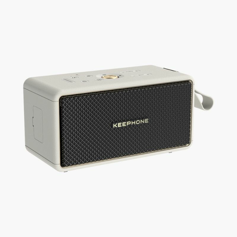 Колонка беспроводная KEEPHONE MUSICPOD 40W, Bluetooth подключение, Бежевый