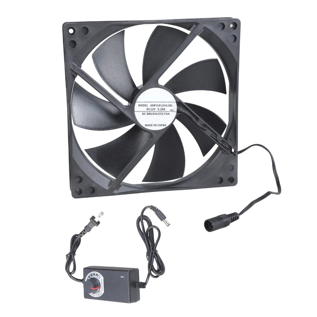 180 мм Двойной шарикоподшипник 12 В Вентилятор охлаждения 5,5x2,1 мм Разъем тонкий 25 мм