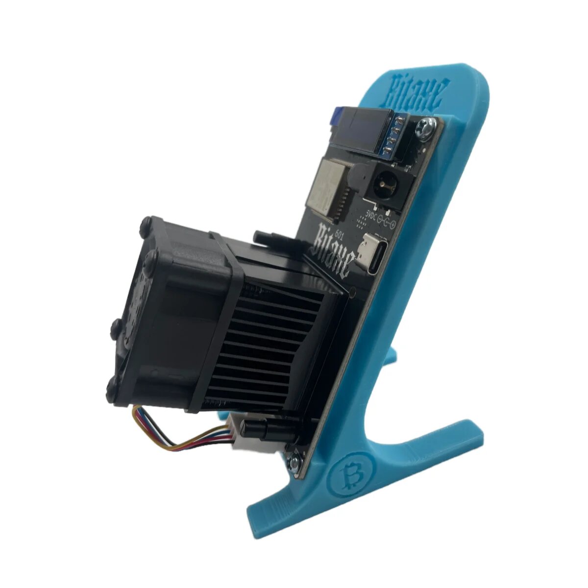 Bitaxe Gamma 601 Solo Miner оранжевый EU plugs, небесно-голубой