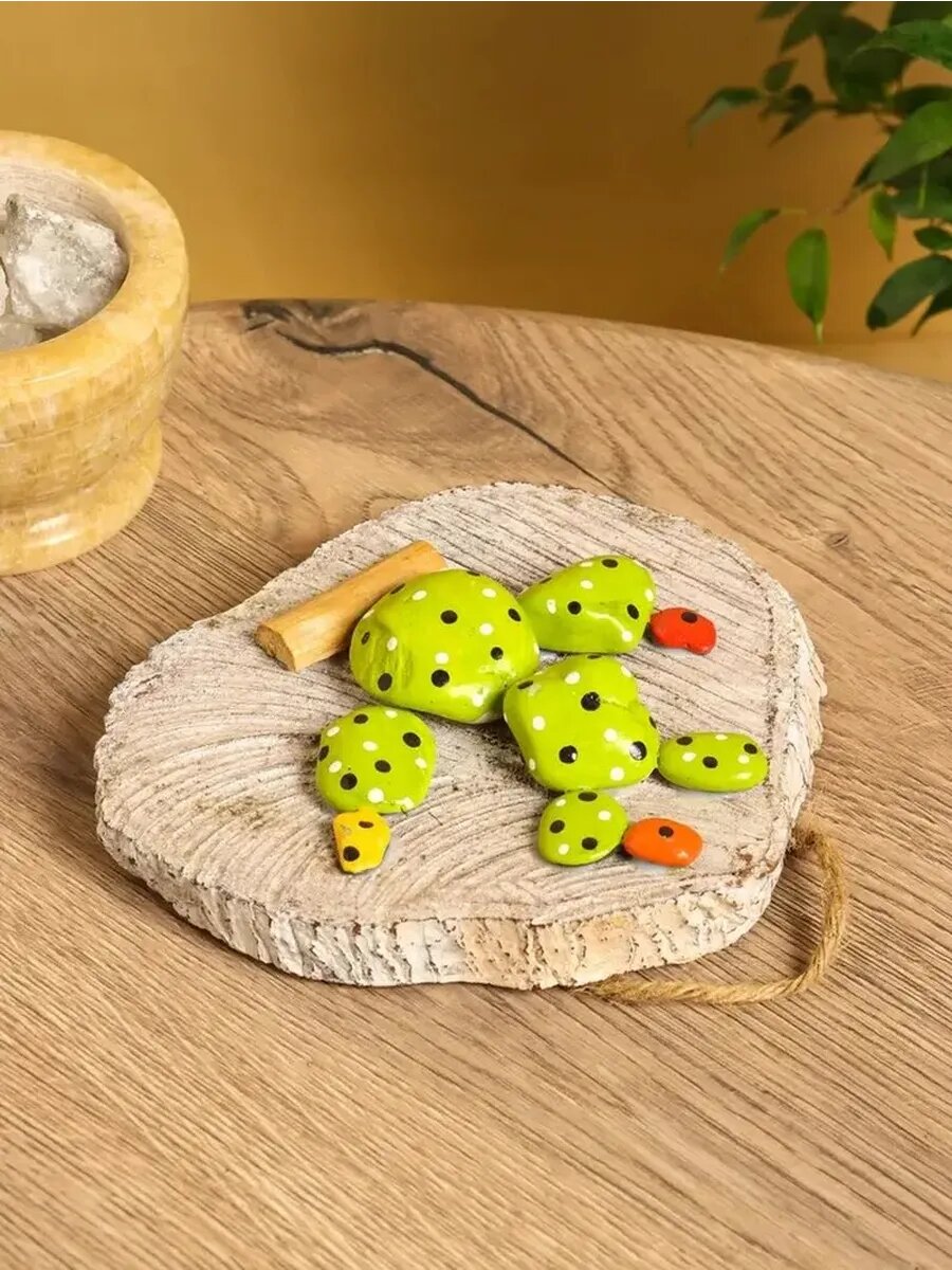 Оригинальное настенное панно с кактусом из дерева