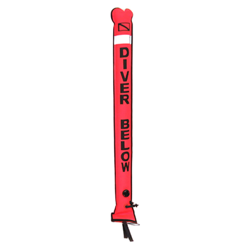 1.5M Signal Tube Scuba Diving Surface Signal Marker Buoy Sausage Signal Marker Diving Scuba Accessory Yellow Red Pink Black 210D Nylon TPU Coating 120*15 cm 150*15 cm 180*18 cm