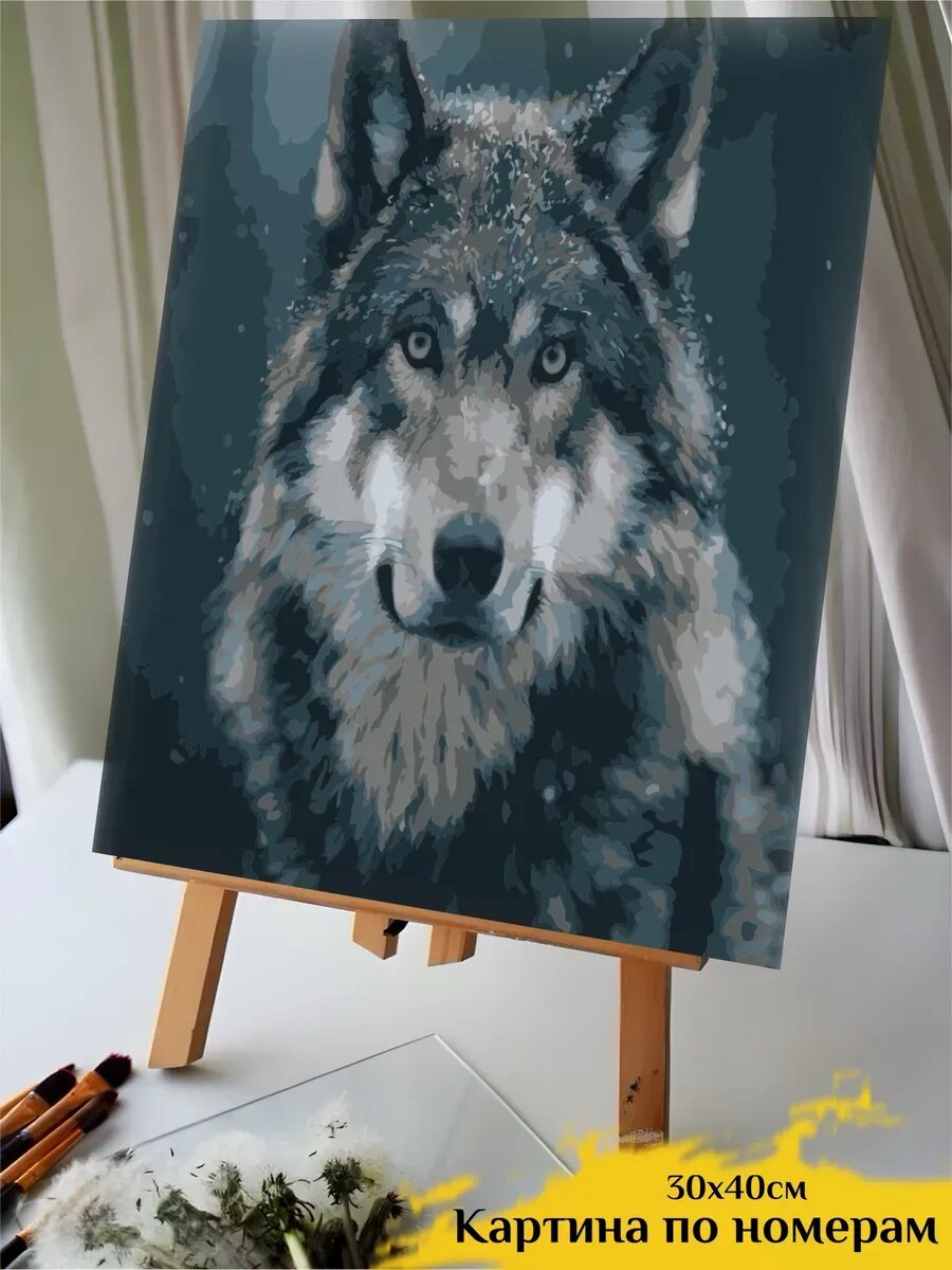 Картина по номерам волк