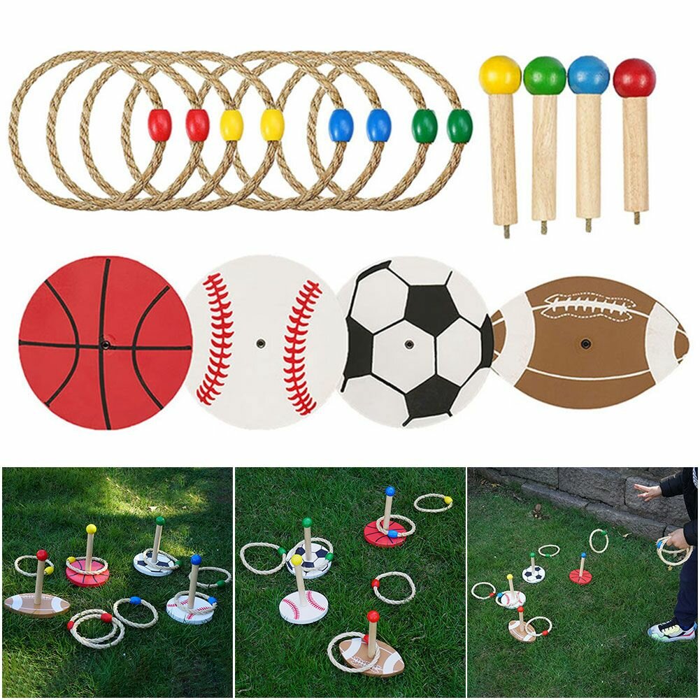 Набор игрушек для выбрасывания веревочных колец игры для детей и взрослых на открытом воздухе