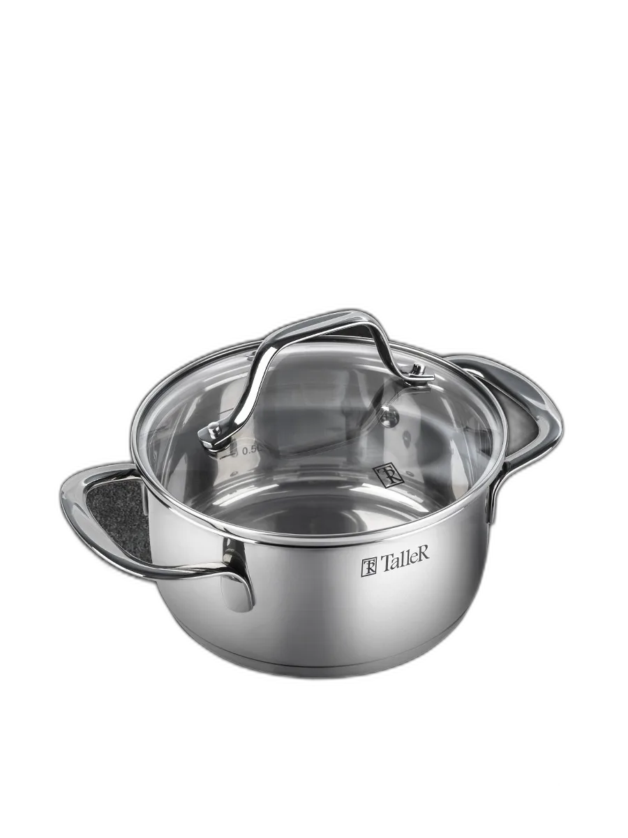 Кастрюля для индукционной плиты с крышкой 1.5 л