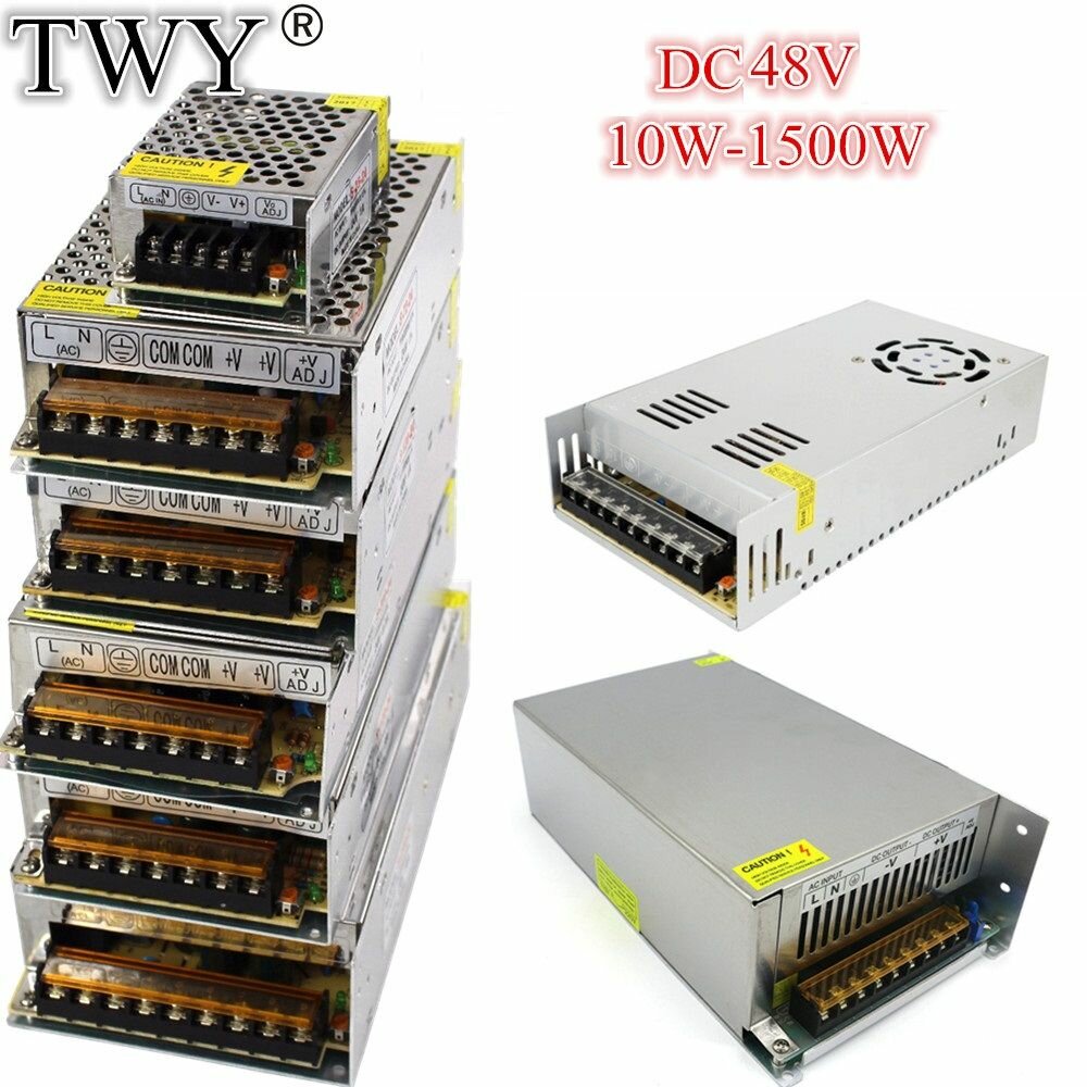 Адаптер источника питания для светодиодных лент, систем видеонаблюдения, Импульсный источник питания, Трансформатор 220 В переменного тока в 48 В, 600 Вт постоянного тока