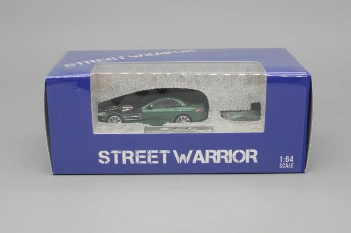 Машинка Street Weapon 1/64 Mercedes-benz Mclaren SLR two-door Green Die-cast Alloy Car Model Collection Toy Gift
