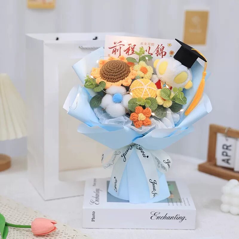 Подарочные куклы на выпускной в начальной школе и детском саду, детские букеты для мальчиков и девочек, плюшевые мишки,