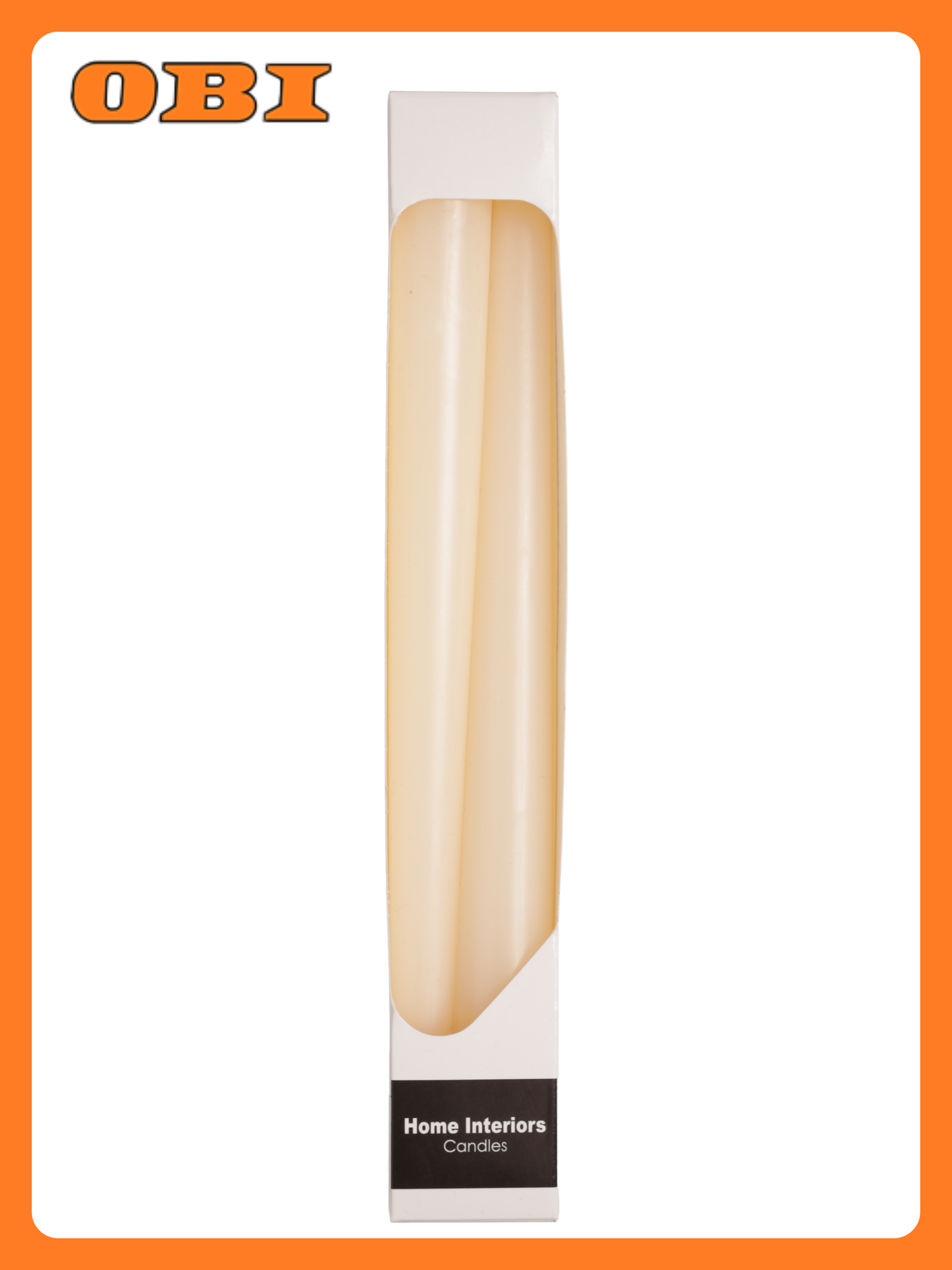 Набор свечей Home Interiors, цилиндрические, парафиновые, 2 шт