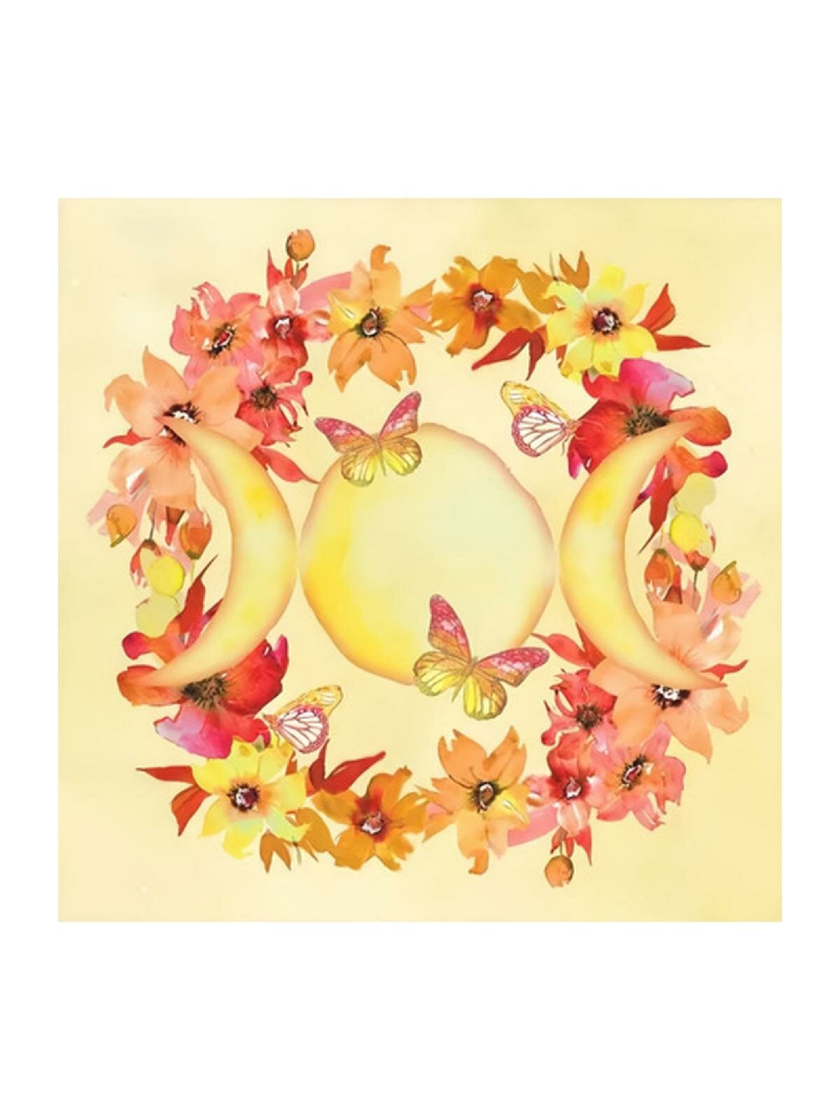 Лунный Цветочный Узор Таро Скатерть Астрология Колдовство Украшение ткани