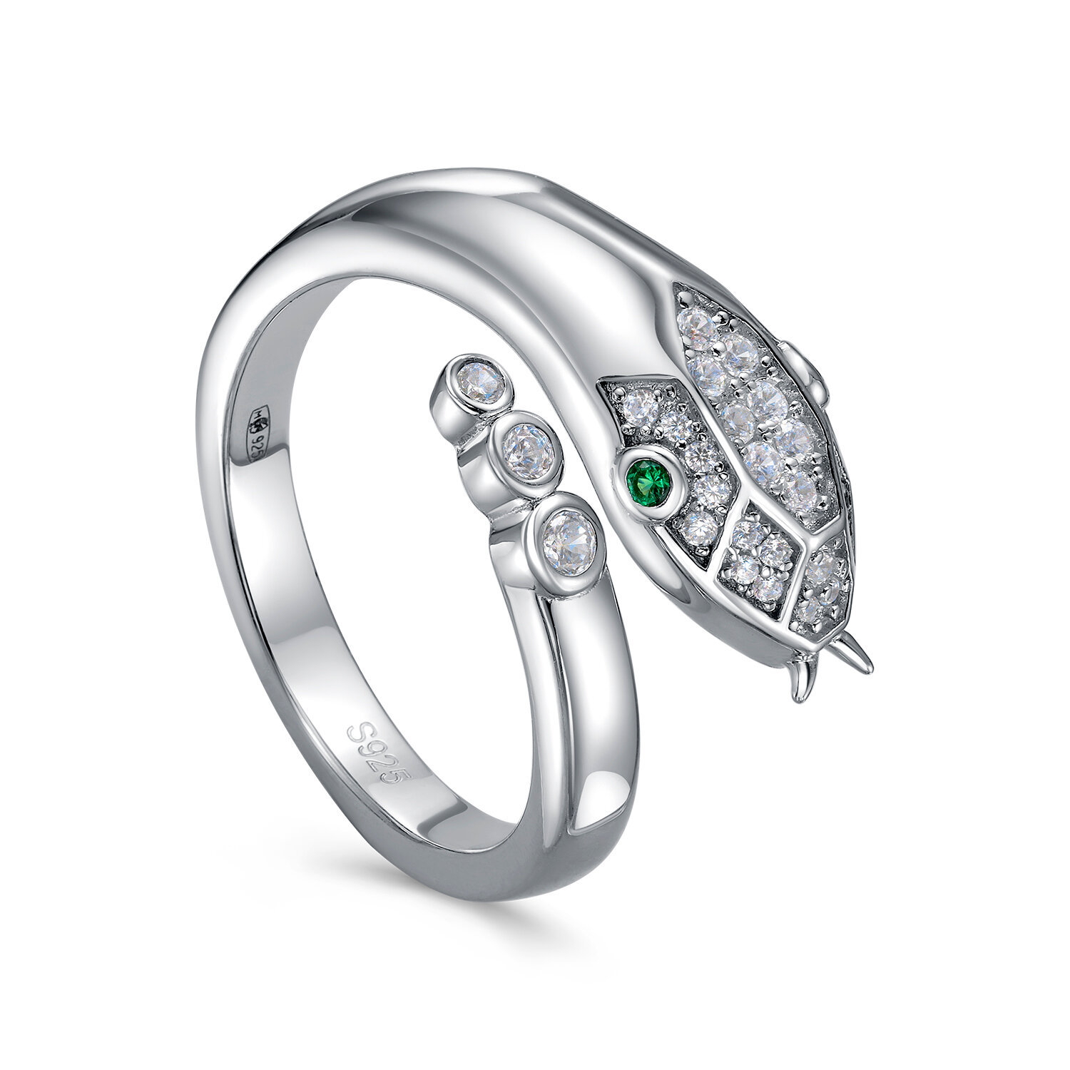 Кольцо, серебро, 925 проба, фианит