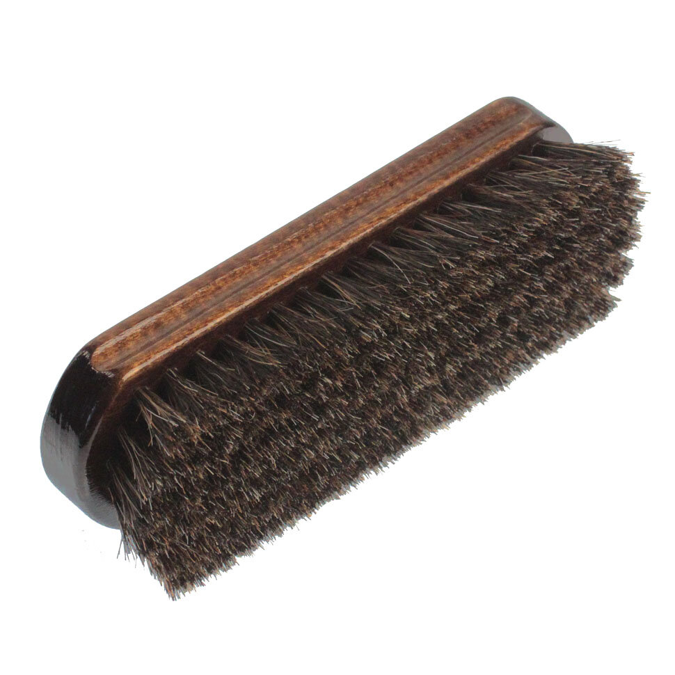 Щетка для обуви 17 см. Магия Гуталина, береза, натуральный волос, темная.