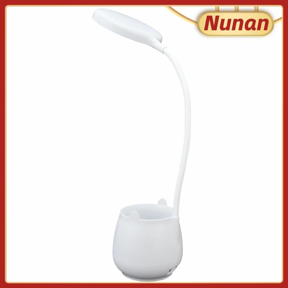 LED настольная лампа, гибкая, с держателем для ручек, для работы и учебы