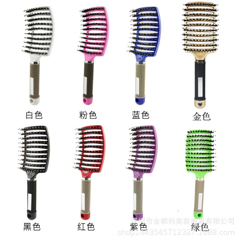 Осьминог гребень москитной спирали гребень укладки парикмахерской большой изогнутый гребень ребер гребень щетины гребень для волос арка пластиковый гребень для волос розовый