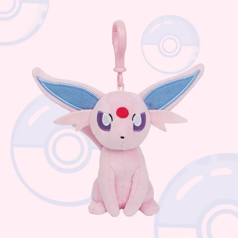 Плюшевые брелоки Pokemon: Пикачу, Иви, Умбреон, Эспеон, Сильвеон Розовый, 10.5cm Espeon