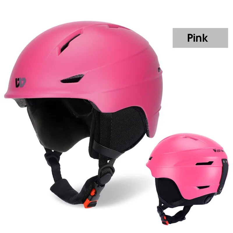 WEST BIKING Зимний велосипедный шлем с бархатной подкладкой Розовый, Pink