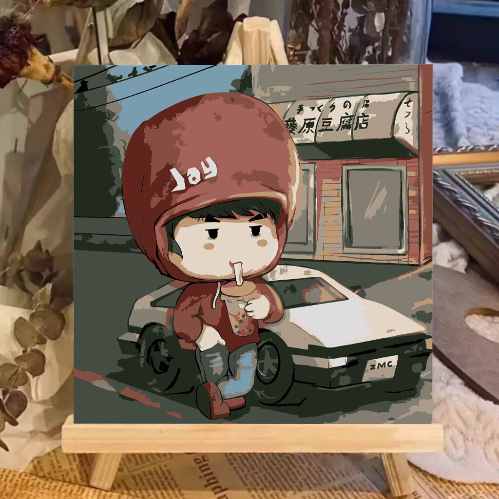 Bungo Stray Dogs Осаму Дадзай DIY Цифровая масляная живопись Раскраска ручной работы Накахара Чуя Аниме товары Акриловая живопись