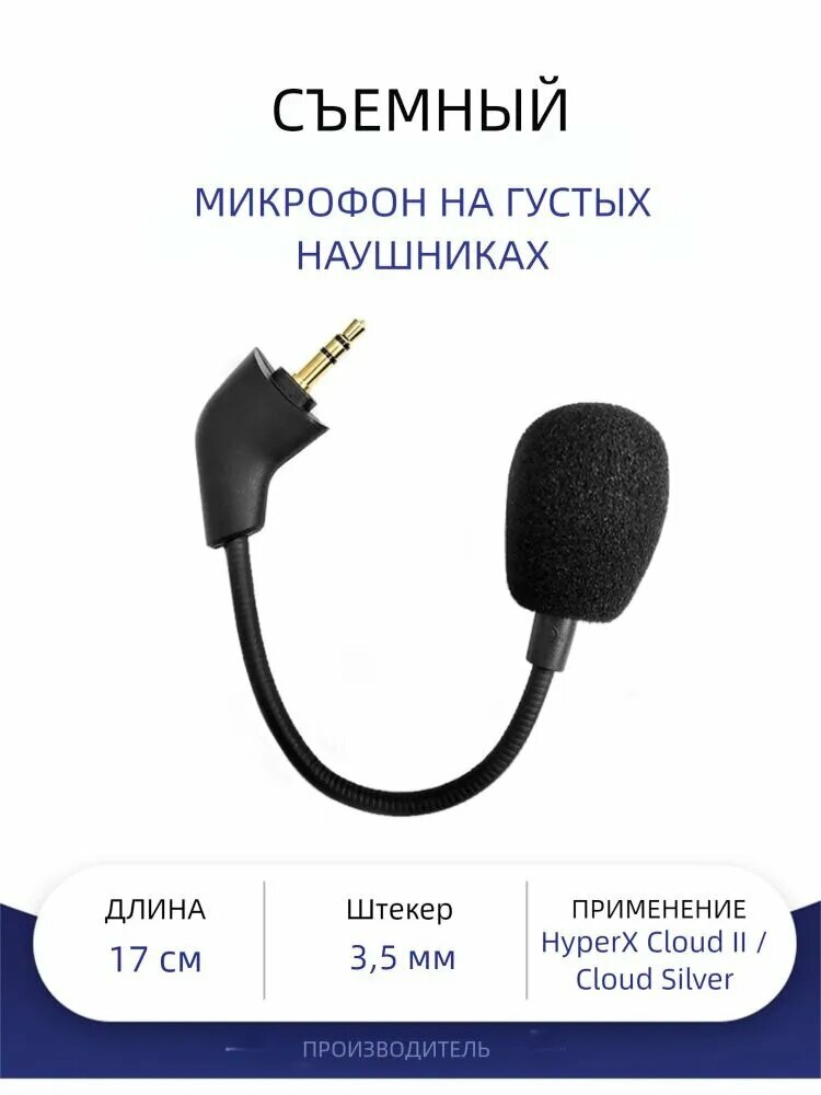 ZSFS Микрофон для гарнитур, черный