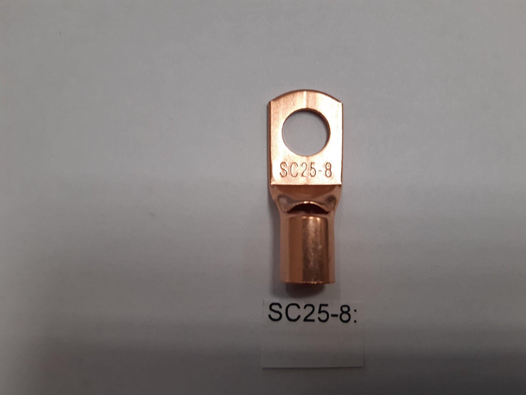 Клемма кольцевая под обжим медь SC25-8 (25мм2, М8) (комплект 5шт.)