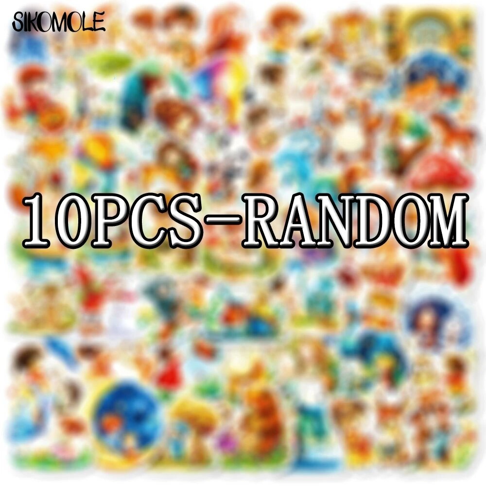 10/56 шт, детские сказочные наклейки с героями мультфильмов, граффити, эстетические наклейки для скрапбукинга, ноутбука, стационарные наклейки на чемодан, игрушки