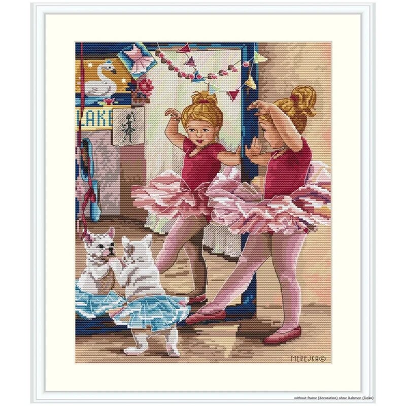 Наборы для вышивки крестом Merejka K-74 Балерина 16CT unprint canvas