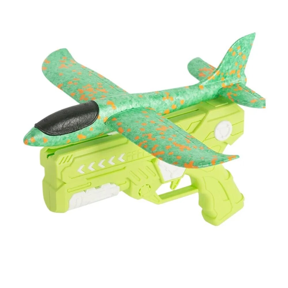 Пистолет катапульта с летающим самолетом, игрушечный бластер планер