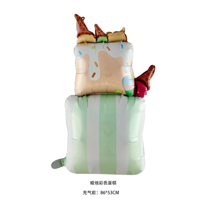 Мультяшные шары-топперы для детского праздника Matte Ice-cream Cake