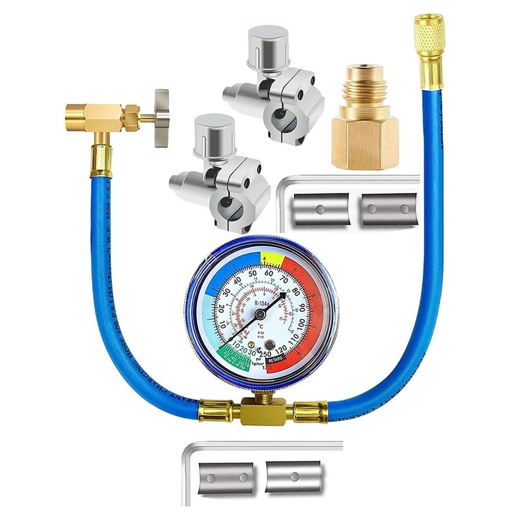 Необходимый Набор Инструментов Для Ремонта Датчика Шланга Для Заправки Хладагента R134A Адаптер