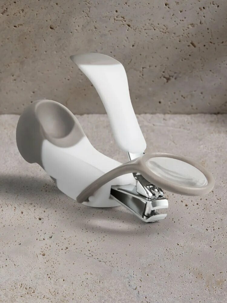 17015, Щипчики для ногтей детские Happy Baby, кусачки для новорожденных, книпсер, клиппер для ногтей, темно-серые