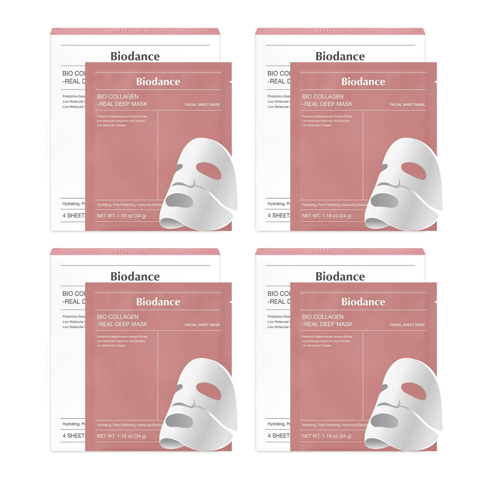 Bio-dance Collagen Mask Real Deep Mask (4 штуки)