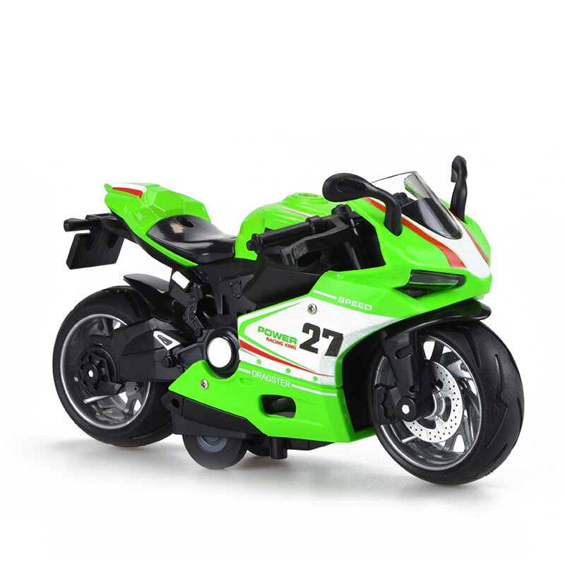 2026 Новейшая кросс-бордерная модель мотоцикла из сплава, детская игрушка с откатом, металлическая модель Ducati, гоночный уличный автомобиль для мальчиков