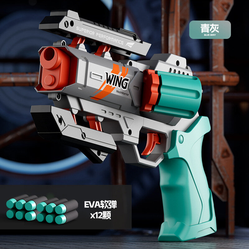 Револьвер Meizhi игрушечный пистолет взрыв меха револьвер Soft Bullet Gun детские игрушки оптом Револьвер с ручной