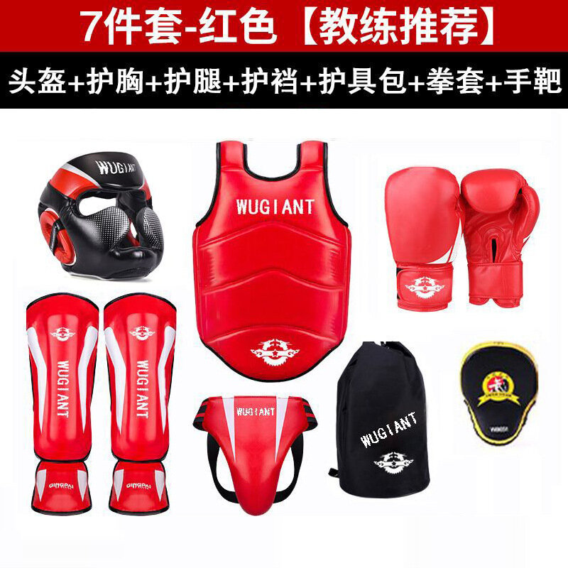 Набор защитного снаряжения для спарринга для детей, подростков и взрослых, защита для муай-тай, защита головы, защита груди, полный набор для бокса, защитное снаряжение для боя