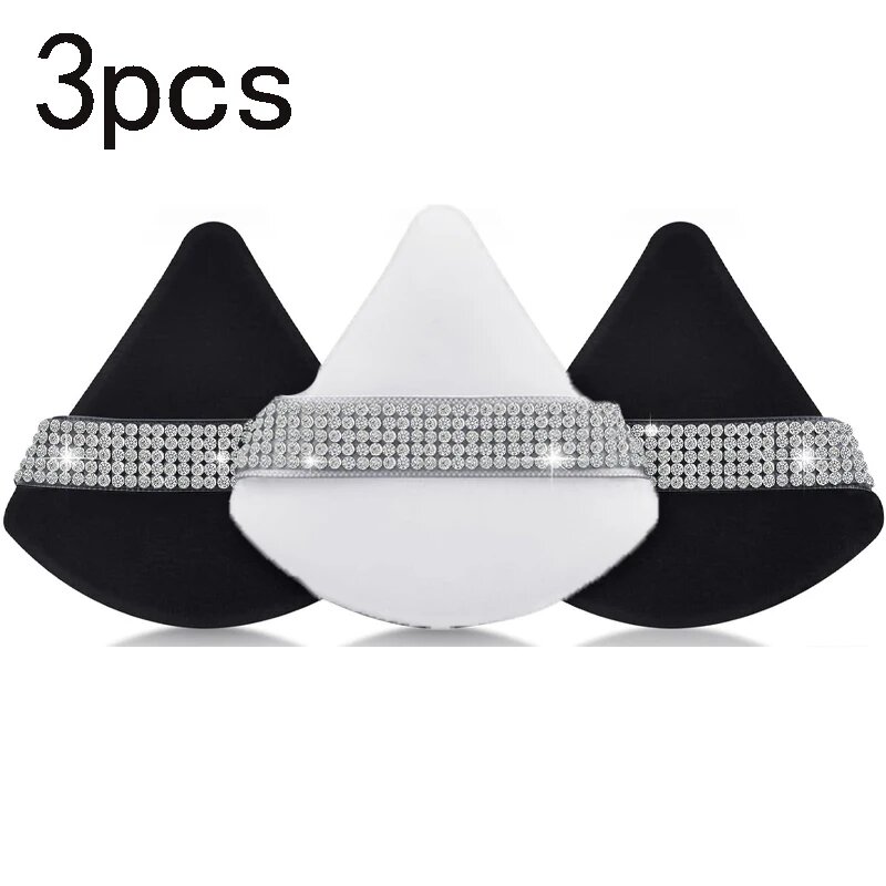 Треугольная бархатная пуховка для пудры