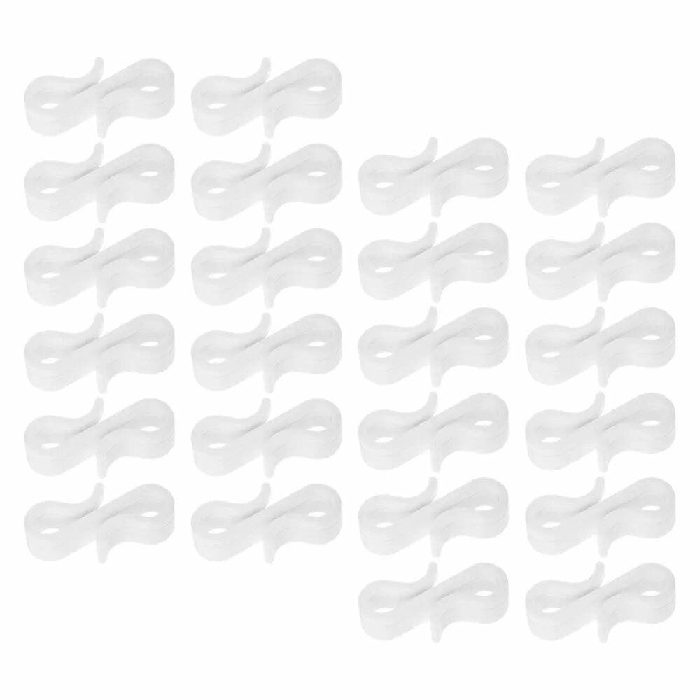 50 Белых пп крючков для крепления уличных световых гирлянд и декора