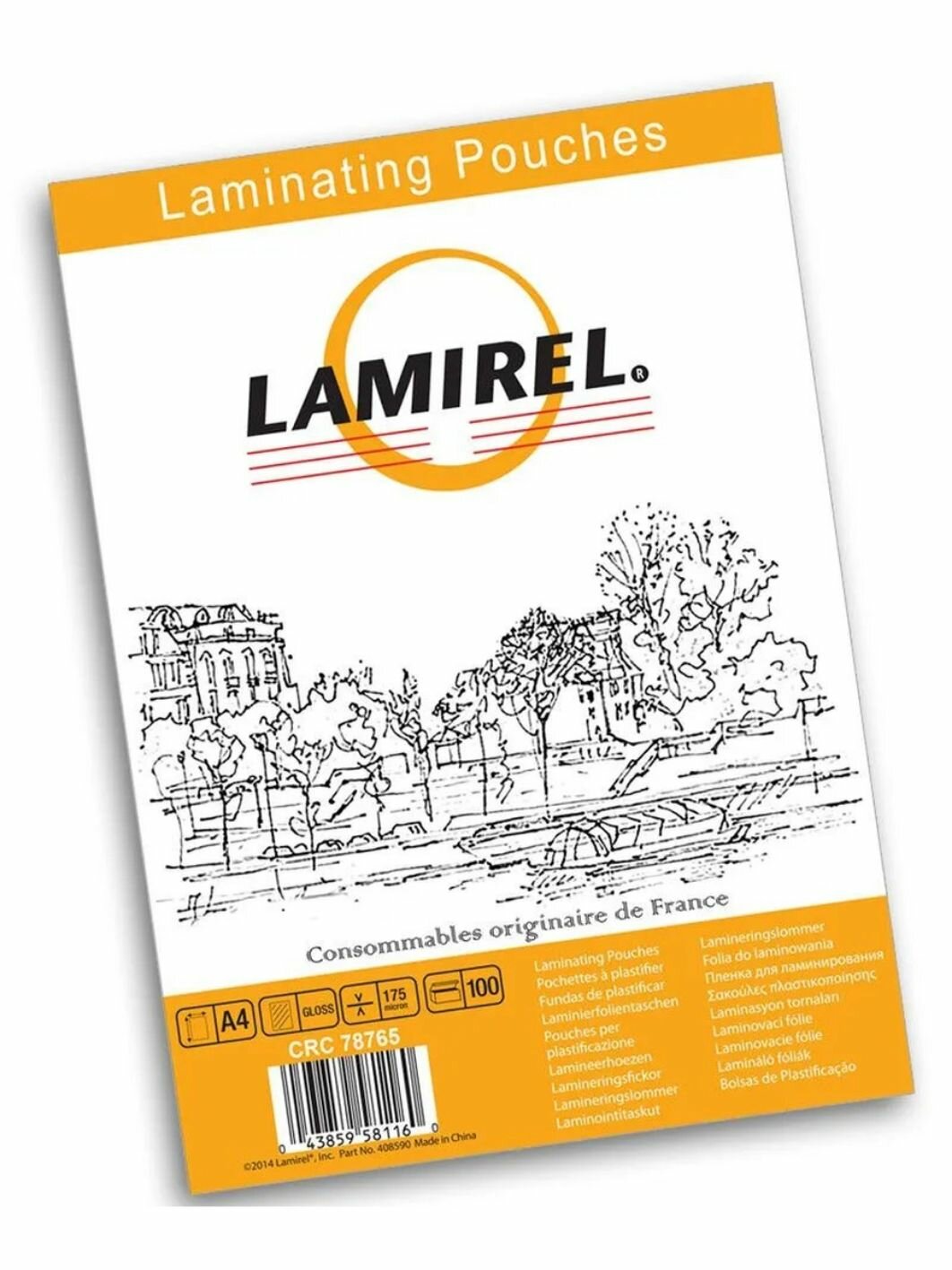 Пленка для ламинирования LAMIREL LA-78765, А4, 175мкм, 100 шт.