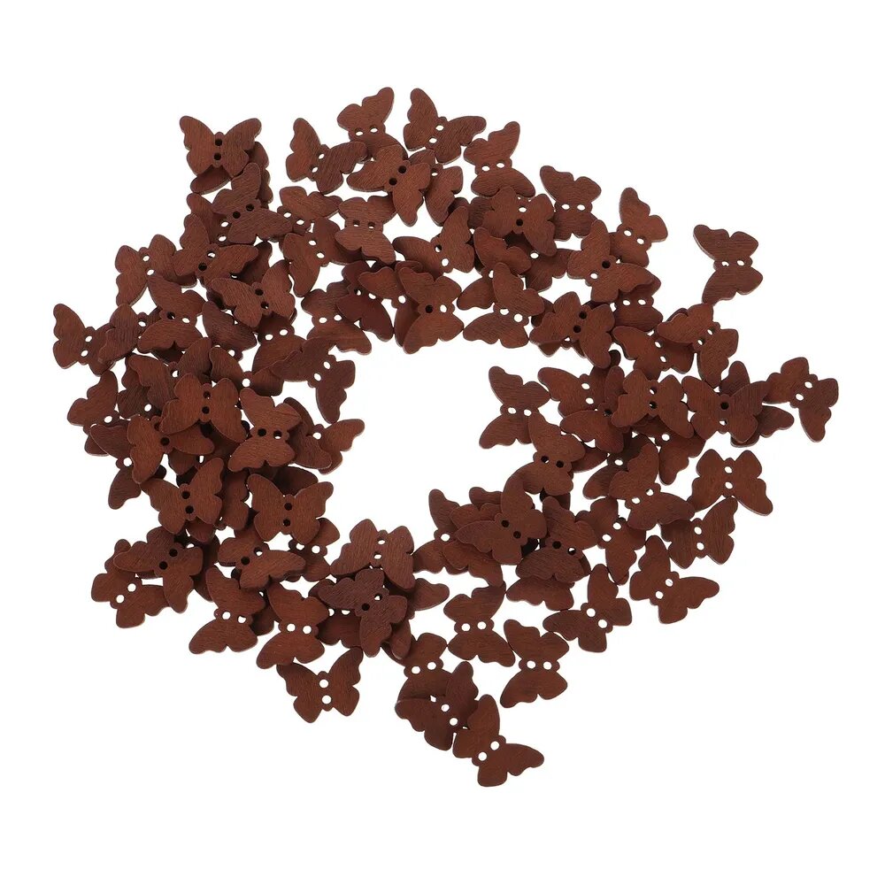 Декоративные элементы в стиле ретро из дерева для хендмейд изделий, форма бабочки, 100 шт, размер 1,80 1,50 0,20 см